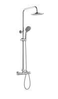 China Modern Thermostatic Shower Column Set 97cm-130cm Adjustable Height with 38°C Temperature Control for sale
