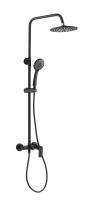 China Wall Mounted Slide Bar Shower Column Set with 3-Function Rain Shower Head and Handheld Shower - 5 Year Warranty for sale