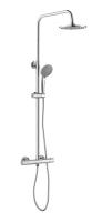 China CONNE 38°C Thermostatic Shower Column Set with Dual Handles - Brass Construction, 5-Year Warranty for sale