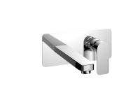 China Polished Chrome Wall Mounted Bath Mixer Tap with Ceramic Valve - 0.1-0.5 MPa Pressure Range, 5-Year Warranty for sale
