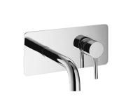 China Wall Mounted Mixer Tap with Rough-In Valve - Solid Brass Chrome Finish, 1/2