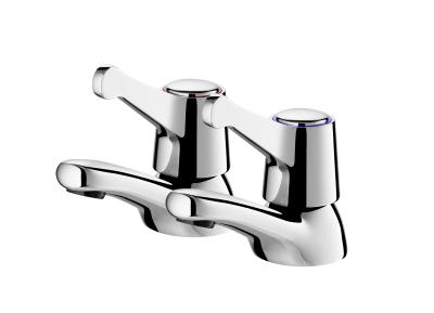 China Brass Cartridge Two Handle Bathroom Faucet Chrome Finish with 5-Year Warranty and 0.1-0.5 MPa Pressure Range for sale
