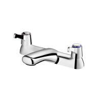 China Contemporary Two Handle Bathroom Faucet 228mm Centerset Chrome Finish with 5-Year Warranty and Brass Construction for sale