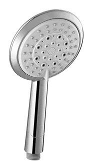 China 5-Function POM Handheld Shower Head with Chrome Finish G1/2 Connection 5-Year Warranty for sale
