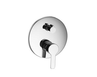 China Rust Resistance Single Lever Wall Mixer Shower Faucet 0.1-0.5MPa Polished Chrome Brass Construction for sale