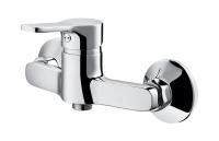 China CONNE Chrome Single Lever Shower Mixer Faucet 35mm Ceramic Cartridge Wall Mount Brass for sale