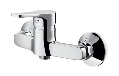 China CONNE Chrome Single Lever Shower Mixer Faucet 35mm Ceramic Cartridge Wall Mount Brass for sale