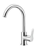 China Polished Zinc Kitchen Mixer Faucet with 360° Swivel Spout and Ceramic Valve - 5 Year Warranty for sale