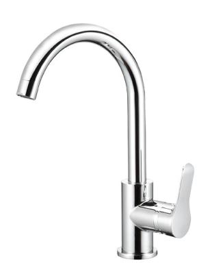 China Polished Zinc Kitchen Mixer Faucet with 360° Swivel Spout and Ceramic Valve - 5 Year Warranty for sale