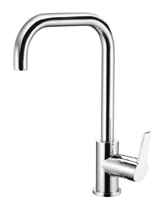 China Rotatable Deck Mounted Kitchen Mixer Tap Single Hole Single Handle Chrome Faucet 360 Degree for sale