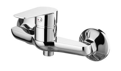 China Brass Shower Mixer Faucet Single Lever Chrome 150mm Center 2-Hole Mount for sale