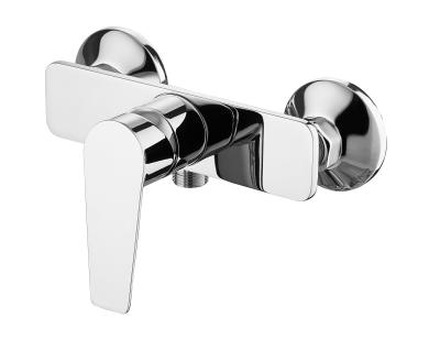 China Brass Shower Mixer Faucet Single Lever Chrome 1/2 Inlet 150mm Connection for sale