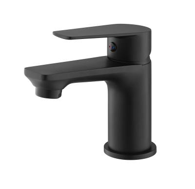 China Matte Black Single Lever Bathroom Sink Faucet with 5-Year Warranty and 0.1-0.5 MPa Pressure Rating for sale