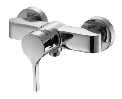 China 40mm Ceramic Cartridge Surface Mounted Shower Mixer Faucet Chrome Brass Single Lever for sale