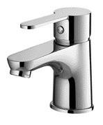 China CONNE Single Lever Brass Wash Basin Faucet Chrome Ceramic Cartridge Bathroom Tap 0.5bar for sale