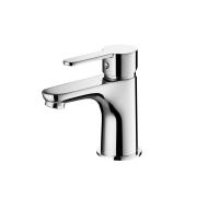 China CONNE Brass Hot Cold Water Basin Faucet Single Handle Two Hole Chrome 0.5bar for sale