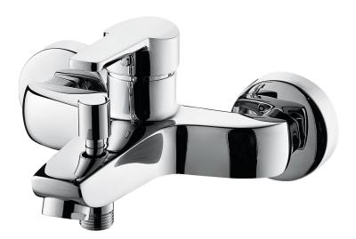 China Brass Chrome Bath Mixer Tap with Ceramic Cartridge Single Lever 0.5-5 Bar for sale