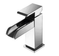 China CONNE Brass Waterfall Wash Basin Faucet Single Lever Hot Cold Water Chrome 0.5-5bar for sale