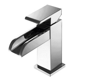 China CONNE Brass Waterfall Wash Basin Faucet Single Lever Hot Cold Water Chrome 0.5-5bar for sale