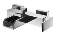 China Zinc Alloy Handle Waterfall Bath Mixer Tap Single Lever Wall Mounted Chrome 1/2 inch for sale