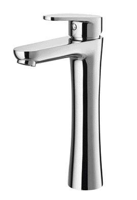 China Chrome Plated Brass Wash Basin Faucet Single Handle Hot Cold Mixing Water 0.1-0.5MPa for sale