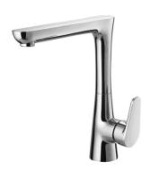 China 360° Swivelling Kitchen Mixer Faucet Single Lever Sink Mixer Zinc Chrome 35mm for sale