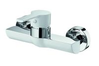 China Wall Mounted Shower Mixer Faucet Brass Single Handle Chrome 1.0bar for sale
