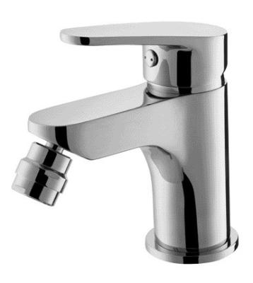 China Deck Mounted Single Lever Bidet Faucet 135mm High with 35mm Ceramic Cartridge and Chrome Finish for sale