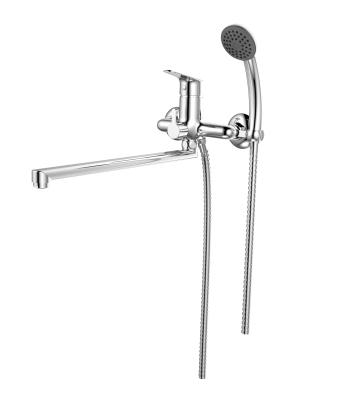 China Long-spout Single Lever  Bath Mixer Tap  for Wall Installation, Chrome for sale