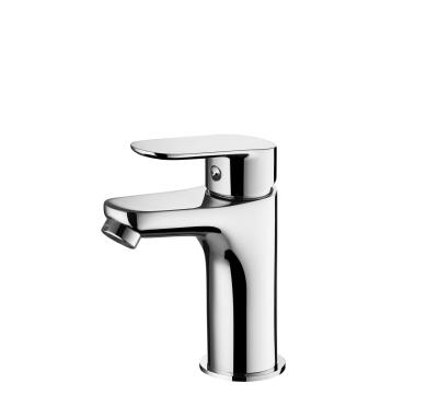 China CONNE Brass Bathroom Basin Tap 99mm Spout Height Chrome Hot Cold Water Single Handle 3/8 Inch Hoses for sale