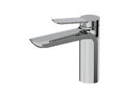 China Single Lever Chrome Bathroom Tap Without Pull Rod - 99mm Outlet Height, G 3/8 Connections, 5-Year Warranty for sale