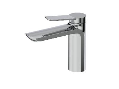 China Single Lever Chrome Bathroom Tap Without Pull Rod - 99mm Outlet Height, G 3/8 Connections, 5-Year Warranty for sale