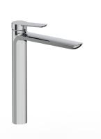 China CONNE Brass Basin Mixer Tap Chrome High Spout Single Handle 3/8in Ceramic Cartridge for sale