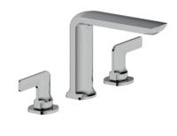 China CONNE Widespread 2 Handle Bathroom Sink Faucet 3 Hole Chrome Brass 8-16 inch for sale