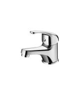 China Single Lever Bathroom Mixer Tap Brass Chrome 3/8 Inch Hoses 35cm Hot Cold Water for sale