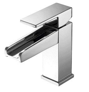 China CONNE Single Lever Brass Waterfall Basin Faucet Chrome Hot Cold Water 3/8 Inch for sale