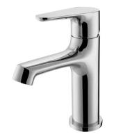 China Single Lever Bathroom Basin Mixer Tap Hot Cold Brass Faucet Chrome 1 Hole for sale