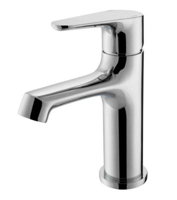 China Single Lever Bathroom Basin Mixer Tap Hot Cold Brass Faucet Chrome 1 Hole for sale
