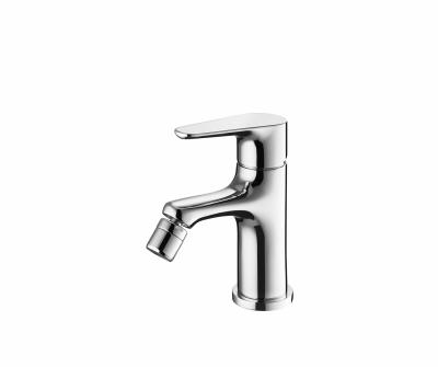 China Chrome Brass Single Lever Bidet Mixer Tap 360 Rotating Spout 0.5 Bar for sale