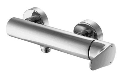 China Chrome Single Lever Shower Mixer Tap Wall Mounted 1/2 Inch S Connections Brass for sale