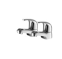 China 1/2 Inch Single Handle Washbasin Mixer Tap with 35cm Hoses, 5-Year Warranty Chrome Brass Construction for sale