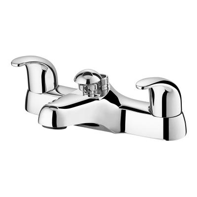 China Deck Mounted High Flow Bathtub Faucet 2 Handles Brass Construction 5-Year Warranty for sale