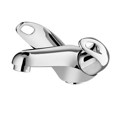 China CONNE 1bar-5bar Pressure Twin Lever Basin Mixer Tap Chrome Hot Cold Brass Faucet for sale