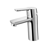 China Chrome Brass Wash Basin Faucet Single Hole Monobloc Bath Tap 200000 Cycle for sale