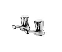China Bristan VAC 1/2 C MT Club Basin Taps with Metal Heads Chrome Plated - 5 Year Warranty Brass Construction for sale