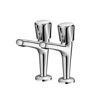 China CONNE Chrome Plated Brass Basin Mixer Tap 1/4 Turn Lever Hot Cold Sink Faucet for sale