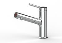 China Digital Display Pull-Out Basin Faucet Single Lever Mixer Tap with 45cm Hose and 5-Year Warranty for sale