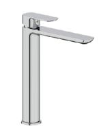 China Modern Brass Waterfall Basin Tap 25cm High Hot Cold Adjustable Bathroom Faucet Chrome for sale