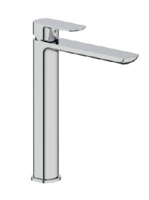 China Modern Brass Waterfall Basin Tap 25cm High Hot Cold Adjustable Bathroom Faucet Chrome for sale