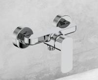 China Water Saving Shower Mixer with Ceramic Valve, Chrome Finish, 0.1-0.5 MPa Pressure Range for Bathroom Installation for sale